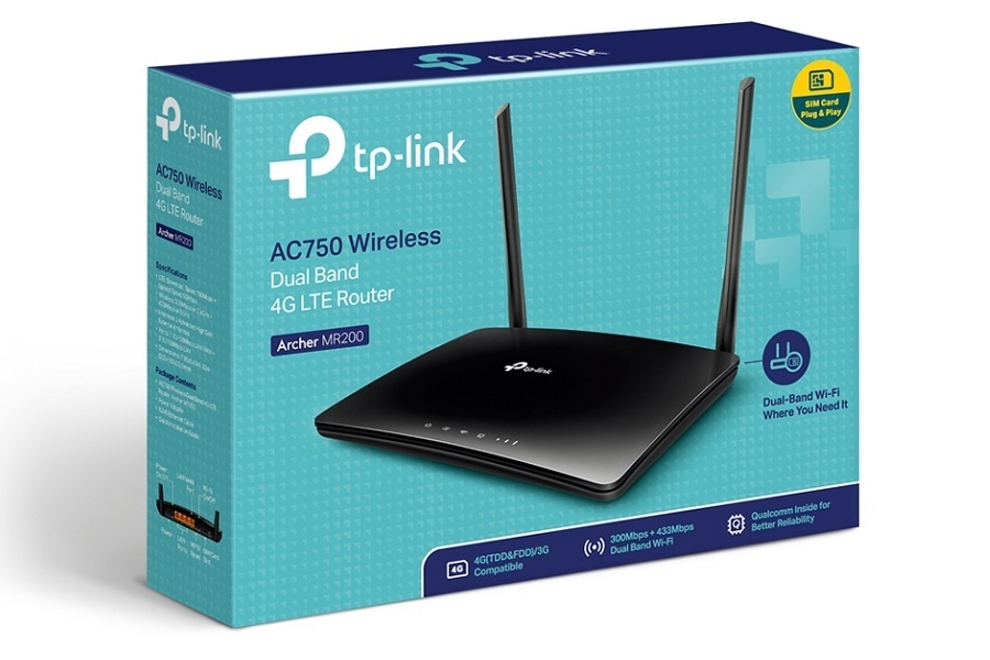 ROUTER TP-LINK WIRELESS DSL ARCHER MR200 4G LTE 802.11ac/g/n 10/100 ...